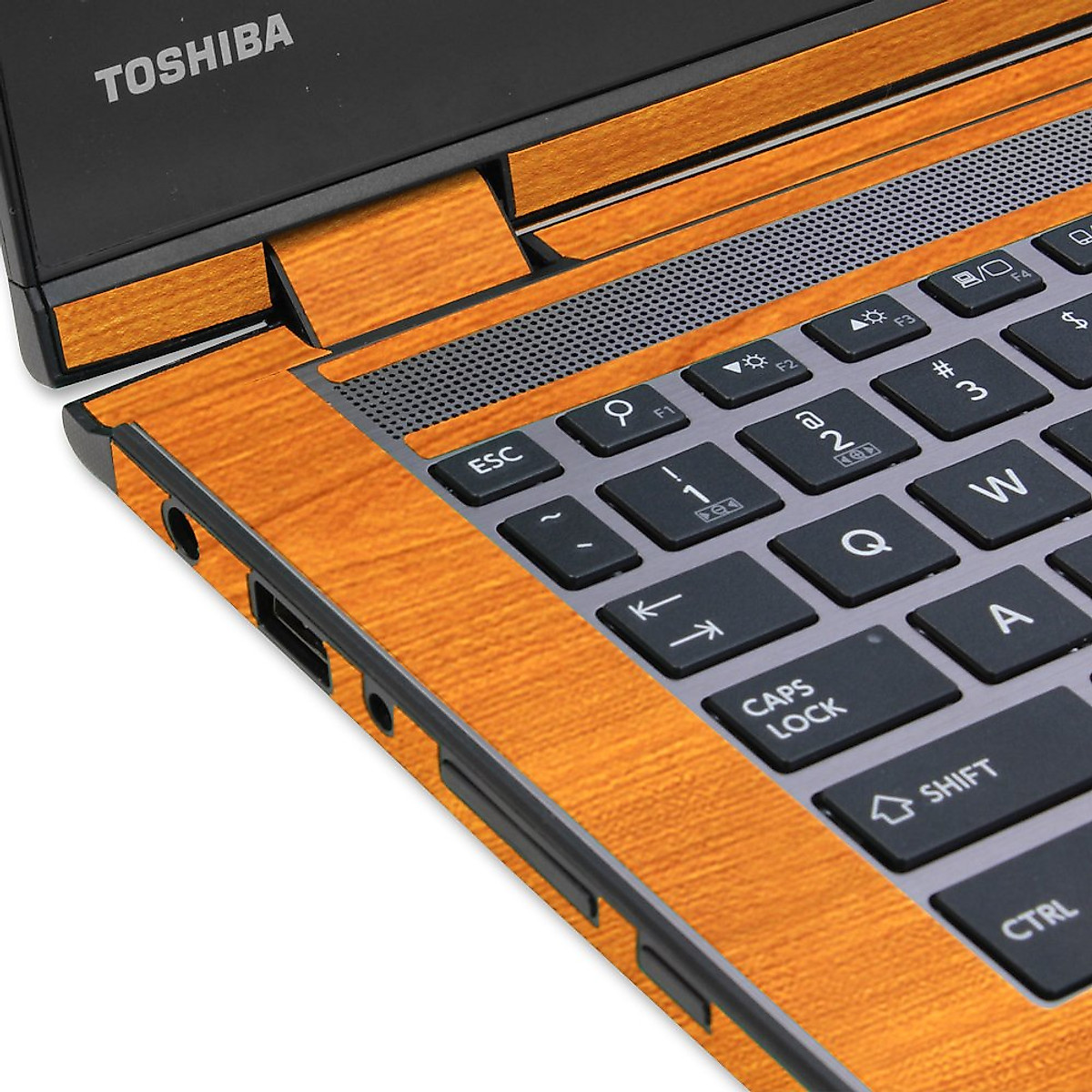 Skinomi Light Wood Full Body Skin Compatible with Toshiba Satellite Radius (2015, 14 inch)(Full Coverage) TechSkin with Anti-Bubble Clear Film Screen Protector