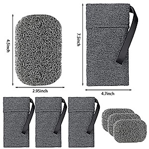 6 Pack Soap Saver Bags and Pads Set, Soap Pocket Exfoliating Soap Saver Pouch for Large Bar Soap or Leftover Bits, Body Scrubber Sponge for Men and Women for Bathing and Showering (6 Pack)