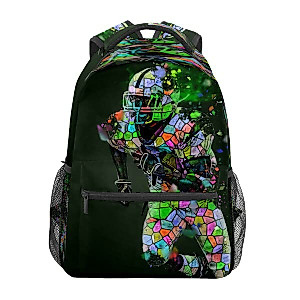 KIOPLYET American Football College Bookbag School Bag Business Laptop Backpack Travel Hiking Daypack Large Diaper Bag for Adult