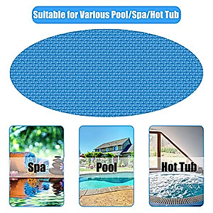 Solar Pool Covers for Heat Retaining Blanket for In-Ground and Above-Ground Round Swimming Pools,Blue 10-Foot Round Solar Cover Waterproof Dustproof Pool Cover for Inflatable Swimming Pool Hot Tub