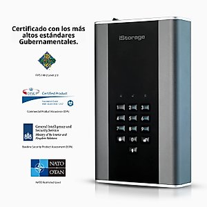 iStorage diskAshur DT2 256-bit 18TB | FIPS Level 3 Certified | Secure encrypted Desktop Hard Drive | Password Protected
