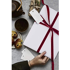 LaRibbons 3/8 Inch Wide Crushed Velvet Ribbons by 25 Yards Spool - Wine