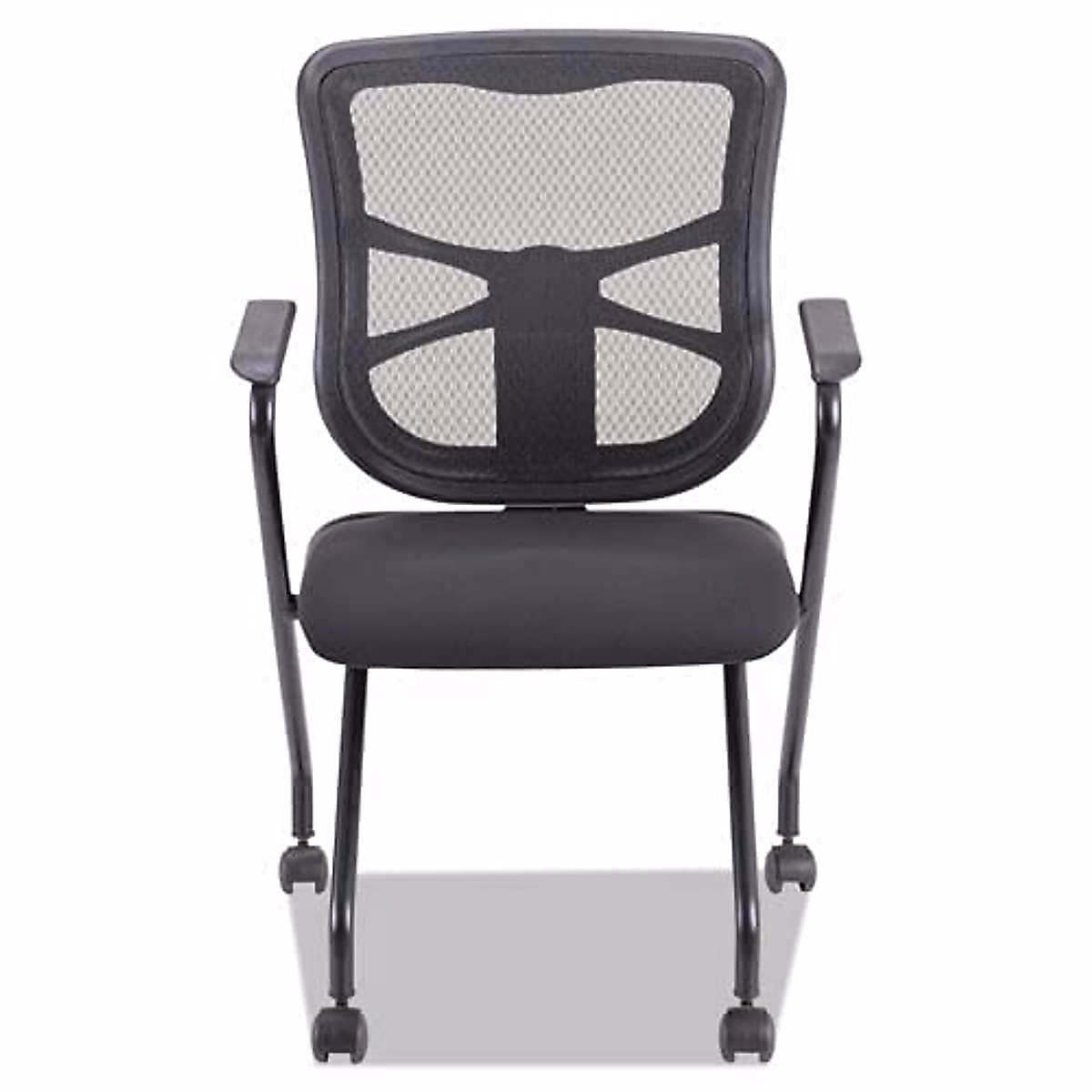 Alera ALEEL4914 Elusion Padded Mesh Nesting Chair - Black (2/Carton)