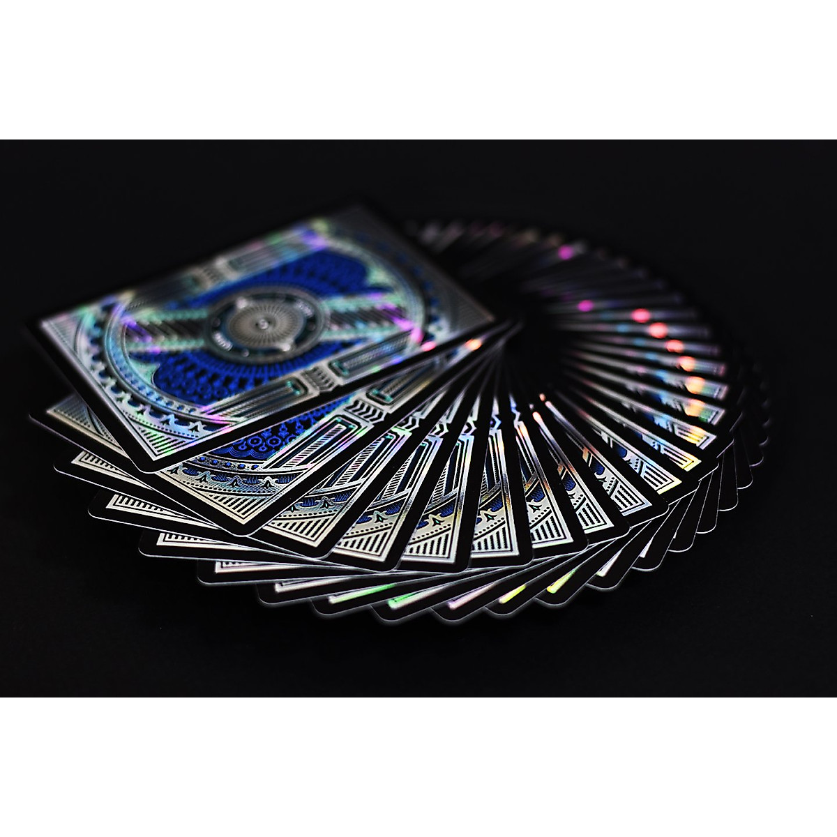 Alloy Cobalt Playing Cards Poker Deck Custom Design Foiled Backs & Faces New