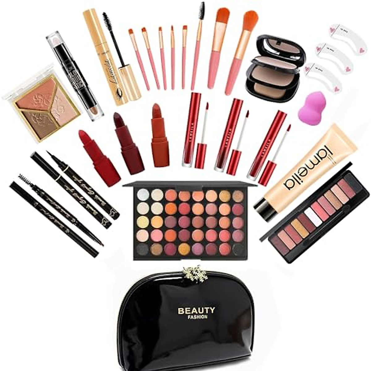 MISS ROSE M Professional Makeup Kit, 31 Pcs All-in-one Makeup Kit,Makeup Kit for Women Full Kit,Makeup Gift Set for Women girls(HZJ-001)