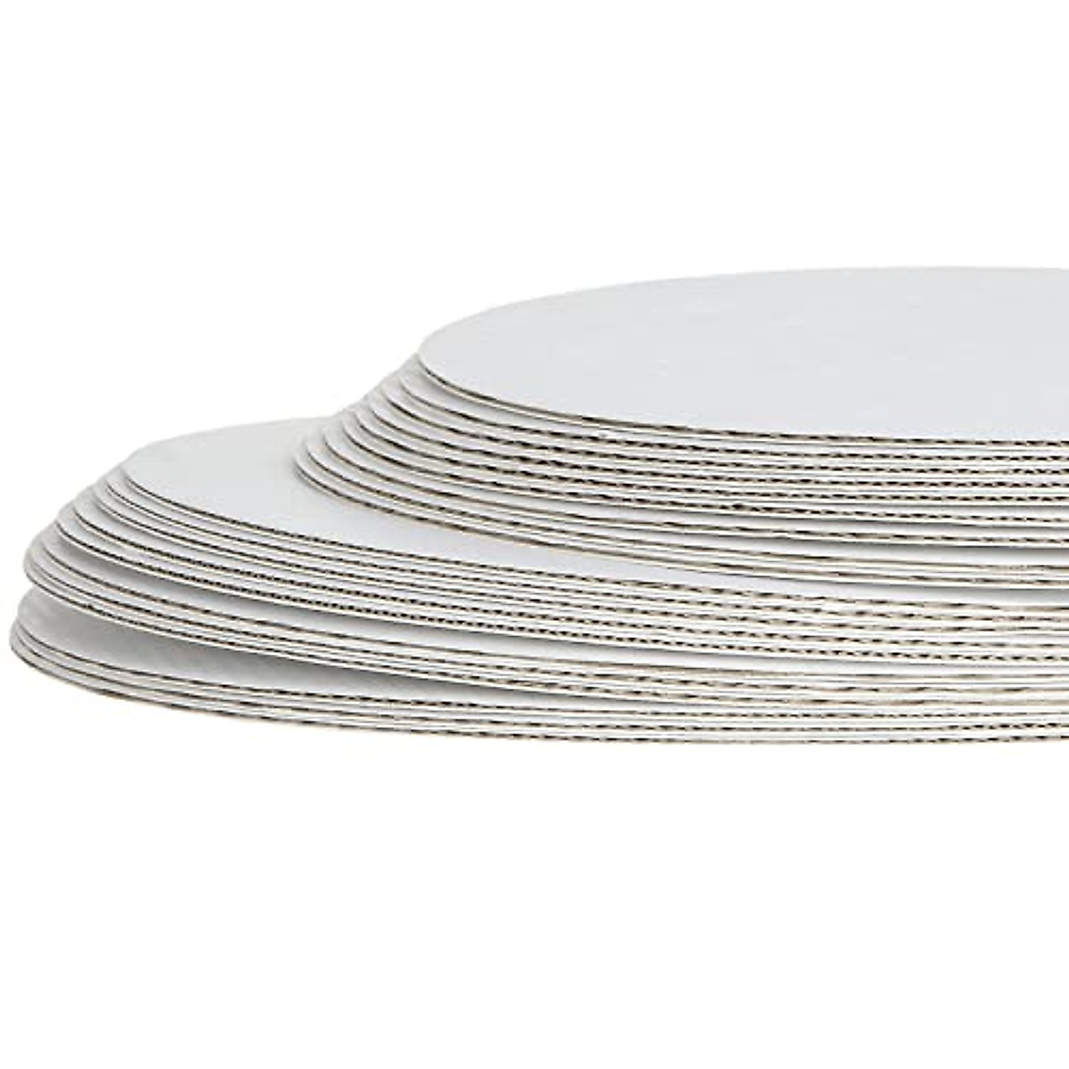 Acrux7 Cake Boards 10 inch Round, 50 Pack White Cardboard Cake Rounds, Disposable Cardboard Circles Base for Cake Pizza Decorating