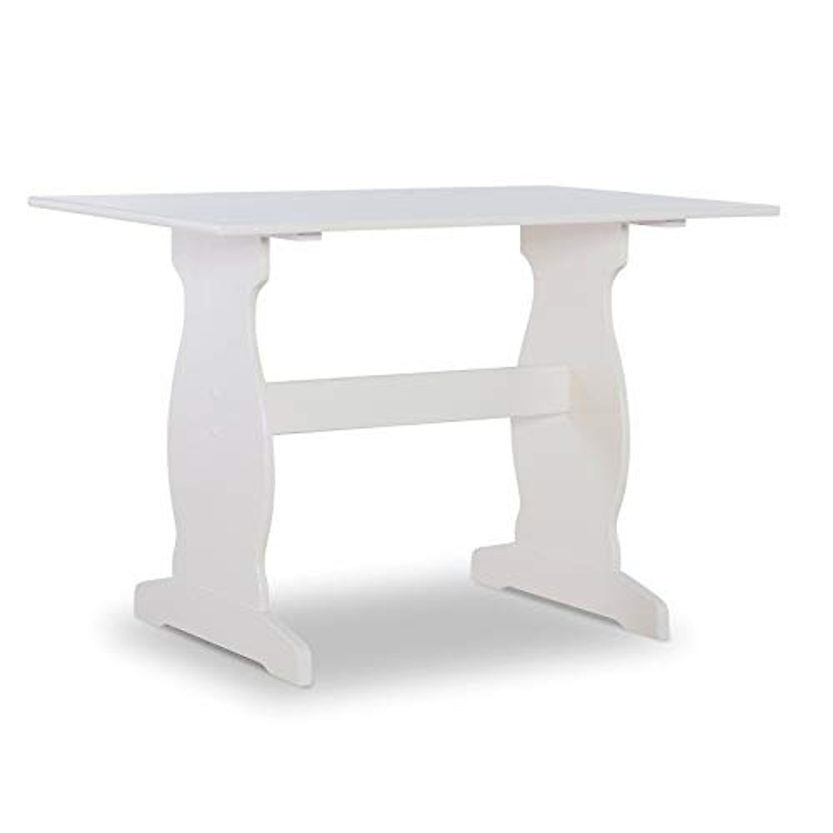 Riverbay Patio Conversation Indoor 3 Piece Kitchen Corner Nook Table Booth Bench Breakfast Dining Set in Charcoal