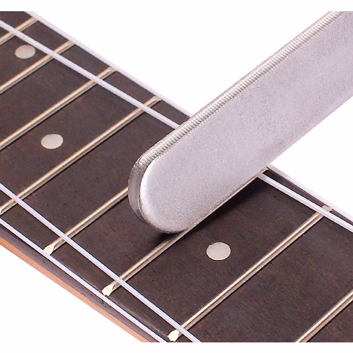 Guitar Luthier Tool Kit Included 1 Pcs Guitar Fret Crowning Luthier File, 1 Pcs Stainless Steel Fret Rocker, 2 Pcs Fingerboard Guards Protectors and 2 Grinding Stone for Guitar