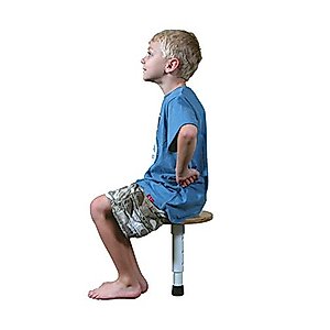 Abilitations 1268877 Round Adjustable Height T-Stool, 10 to 14 Inch Seat