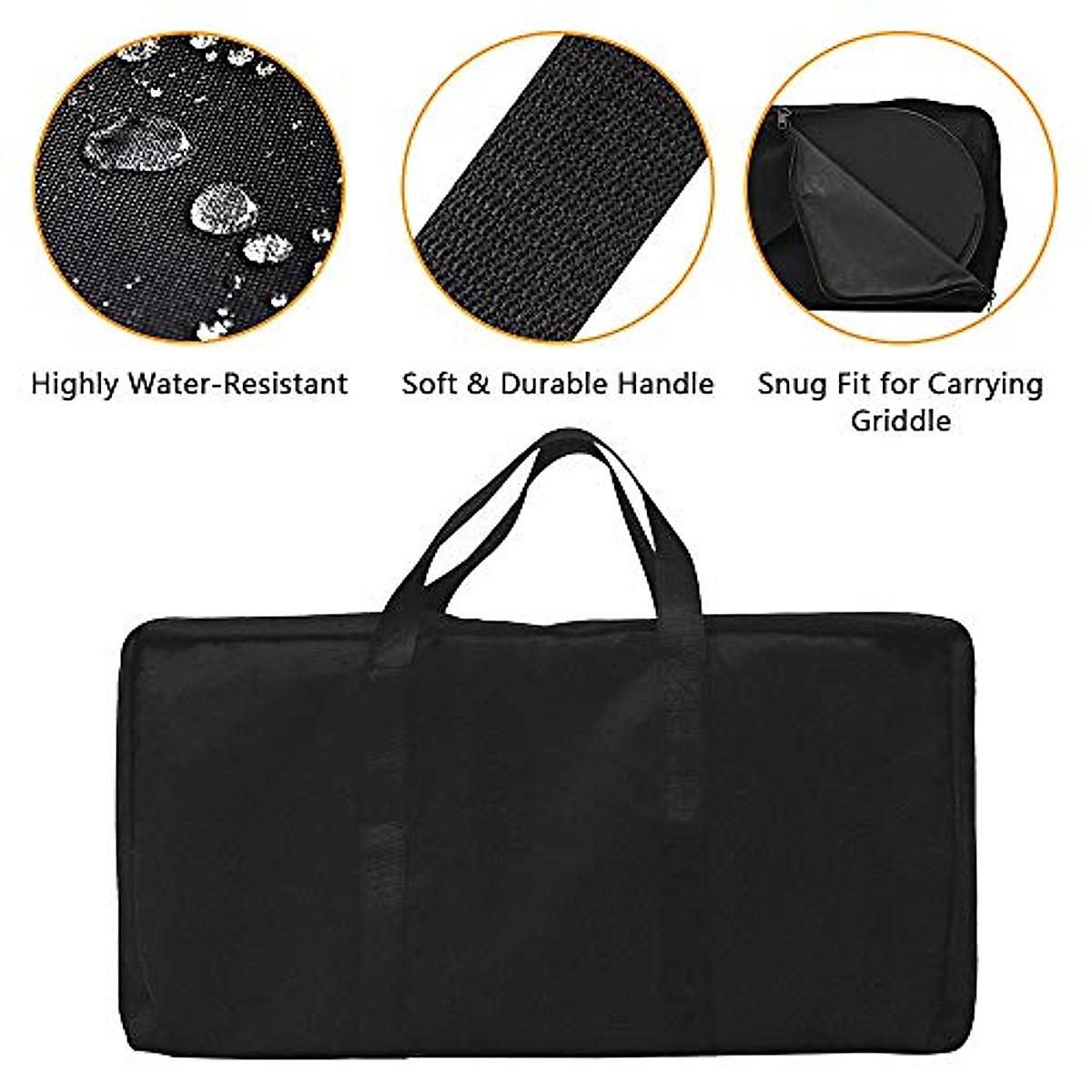 MixRBBQ Cast Iron Griddle with Bag for Coleman RoadTrip Swaptop Grills, Outdoor BBQ Camping Grills Nonstick Cooking Griddle Accessories, Full Size