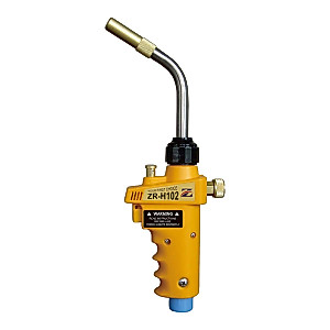 Zero ZR-H102 Trigger Start Propane Torch Head High Intensity Adjustable Flame Anti Scald Design Portable Nozzle,Compatible With Mapp,Propane,Map Pro Fuel