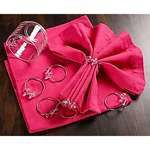 Goroly Home Metal Napkin Rings for Christmas Party Decoration Dinning Table Everyday Use Family Gatherings -Beautiful Emphasize to Your Dining Table Décor- Set of 12 - Silver