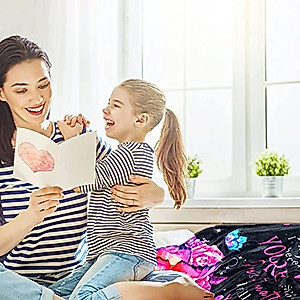 Aiishow Gifts Blanket for Mom Mother's Day, 59"x79" Cozy Flannel Throw Blankets, Rose Print Throw Blanket Gifts for Women, Unique Mother Gifts from Daughter or Son, Birthday, Mothers Day, Christmas