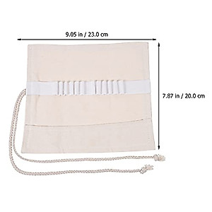 NUOBESTY Handmade Canvas Pencil Wrap 12 Lots Pencil Wrap Case Pen Paint Brush Storage Pouch Roll Up Case Large Capacity Pencil Bag for School Office Home Artist Student