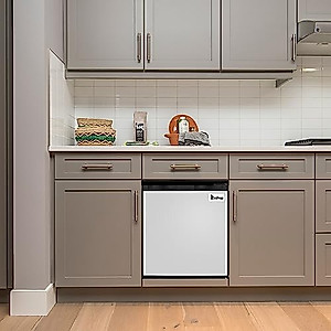 Mini Freezer Upright 1.1CU.FT Small Freezer Upright -8°F ~7°F Temperature Mini Deep Freezer Stainless Steel Upright Freezer Reversible Single Door Vertical Freezer for Home RVs Dorms Apartment Office