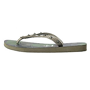 Valentino By Havaianas Women's Rockstud Camouflage Flip Flops Shoes Sz US 11/12 EU 43/44
