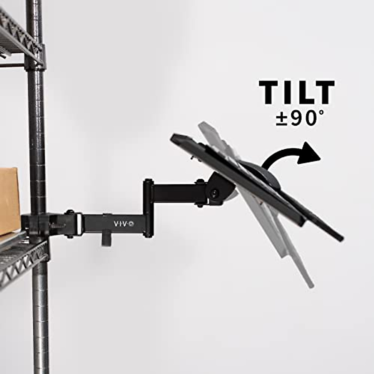 VIVO Steel Universal Full Motion Pole Mount, 26 Inch Keyboard and Mouse ...