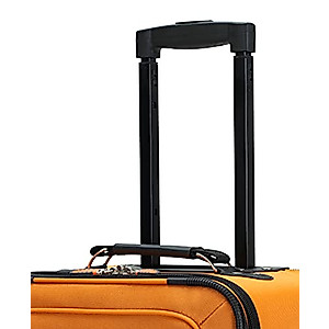 Rockland Pasadena Softside Spinner Wheel Luggage, Orange, Carry-On 20-Inch