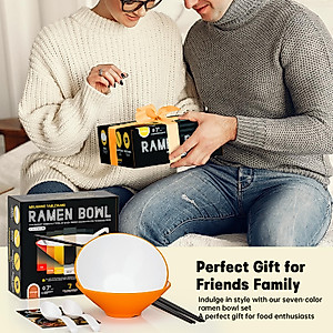 Ramen Bowls Set of Plastic,2 Sets of 20oz Double-sided Color Matching Serving Bowls With Chopsticks and Spoons for Salad Cereal,Essential Dinnerware for New Apartments Suitable as Housewarming Gifts