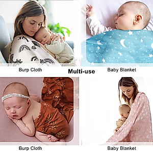 Babekin Baby Swaddle Blankets, Soft Silky Baby Blankets for Baby Boys & Girls, 100% Organic Cotton, Breathable and Skin-friendly Baby Receiving Swaddles, Baby Blankets Unisex, 47 x 47 inches (Style D)