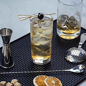 The Art of Craft Bar Spoon: 12.5” Stainless Steel Cocktail Mixing Spoon, Long Handle Spiral Design with Weighted Teardrop End (Set of 2)