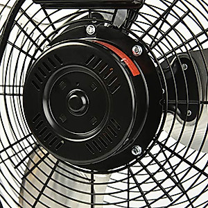 Aain® A010 20'' High Velocity Floor Fan, 3 Speed Settings, 6000 CFM black Industrial Metal Fan for Industrial, Professional Shop Garage