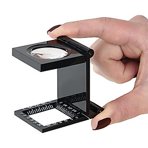 Carson LinenTest 5x30mm Folding Loupe Magnifier , Black