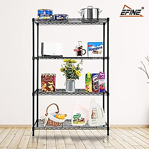 EFINE 2-Pack 4-Shelf Shelving Unit with Shelf Liners Set of 4, Adjustable Rack Unit, Steel Wire Shelves, Shelving Units and Storage Rack for Kitchen and Garage (35.5W X 15.8D X 54H)