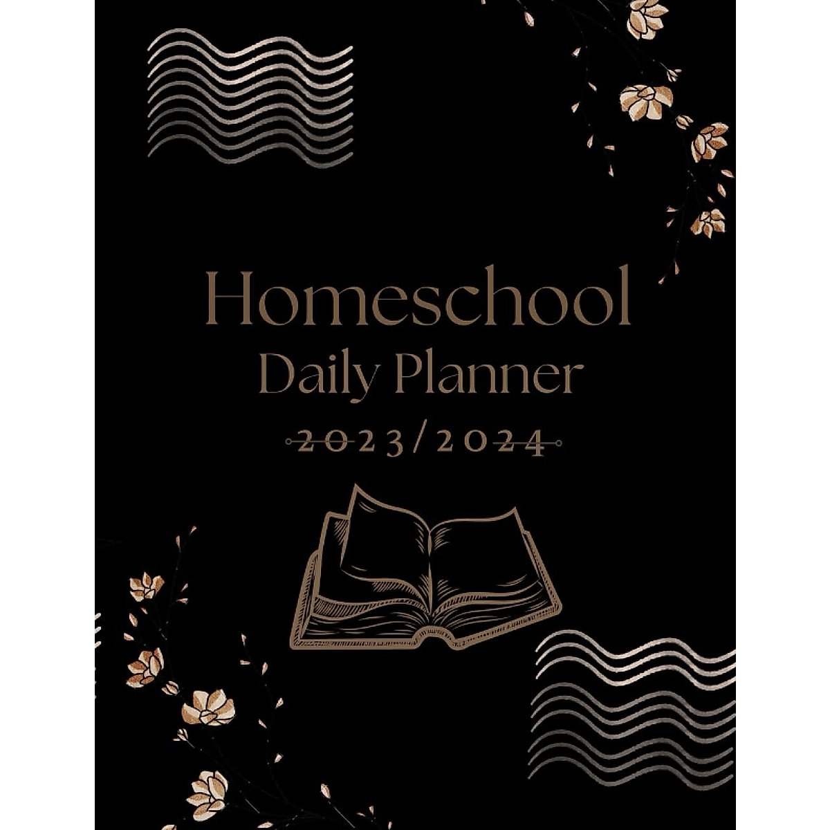 Homeschool daily planner 2023 2024: A minimalist and modern striped daily assignment tracker and record book designed for a single student to use throughout the academic calendar year.