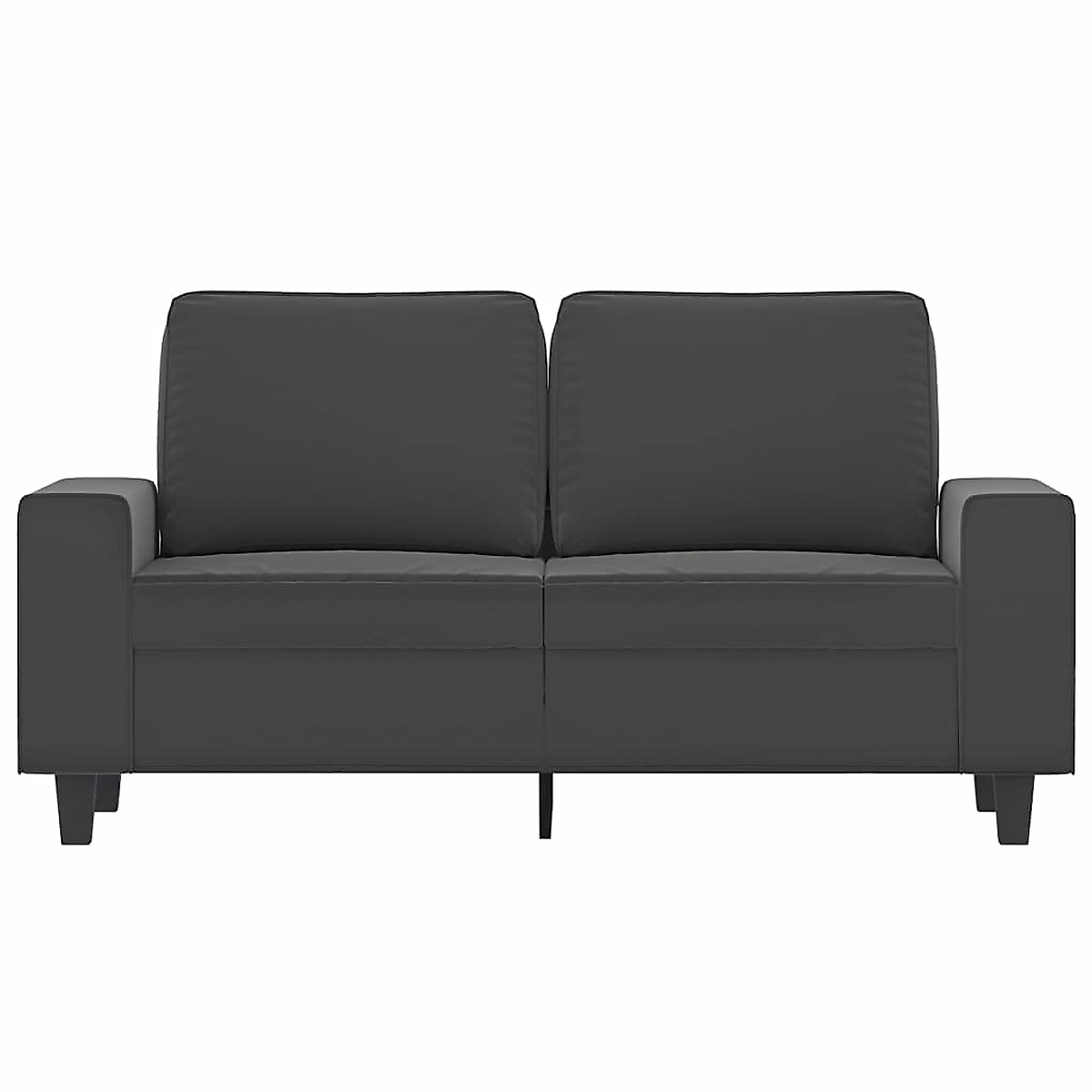 SKM 2-Seater Sofa Dark Gray 47.2" Microfiber Fabric (22 KG/48.4 LBS)-8977