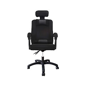 Home Office Chair Ergonomic, Breathable Mesh Fabric Computer Desk Task Chair Swivel, Reclining Back, Adjustable Headrest ＆Seat Height Black