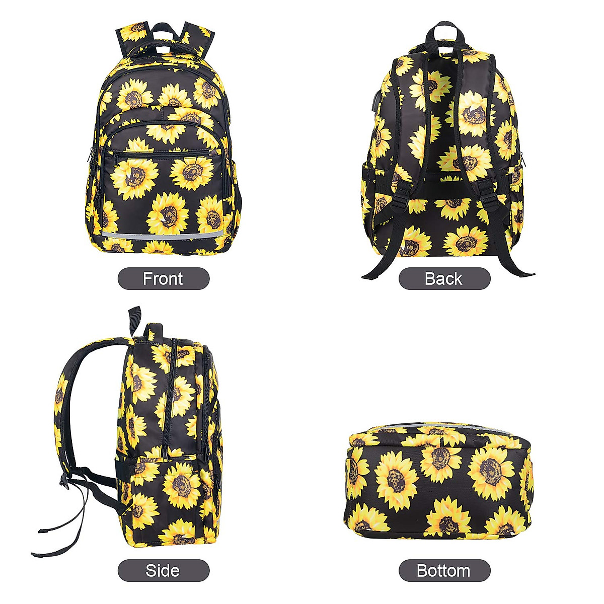 Goodking College School Backpack for Girls Women,Water Resistant Casual Daypack Laptop Backpack