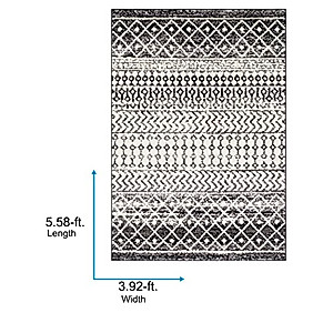 Artistic Weavers Chester Boho Moroccan Area Rug,3'11" x 5'7",Black