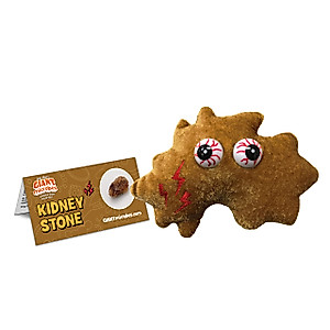 GIANTmicrobes Kidney Stone Plush - Learn About The Kidney and Health with This Memorable Gift for Family, Friends, Doctors, Nurses, Educators and Anyone with a Healthy Sense of Humor