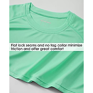 Willit Men's UPF 50+ Sun Protection Shirt Rashguard Swim Shirt Short Sleeve SPF Quick Dry Fishing Shirt Light Green 2XL