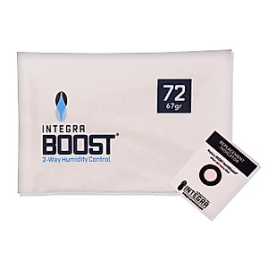 Integra Boost 67g Humidiccant Bulk 72% (12/Pack) 2-Way Humidity Control Packs - Includes 12 Replacement Indicator Cards