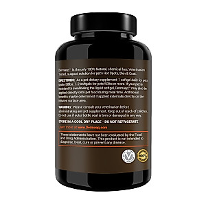 animal V, Inc Dermaqq HIGH Absorption Ubiquinol (QH) - CoQ10 for Dog and Cat Hot Spots, Hair Loss, Dermatitis Support for Relief of Itchy, Dry and Irritated Skin