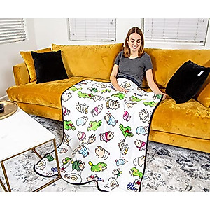 Monster Hunter Poogie Fleece Throw Blanket | Plush Soft Polyester Cover for Sofa and Bed, Cozy Home Decor Room Essentials | Fantasy Adventure Video Game Gifts for Adults, Teens | 45 x 60 Inches