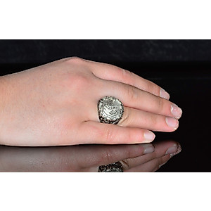 Falcon Jewelry 925 Sterling Silver Ring, Talisman Mason Ring, Jewish Symbol, Natural Organic Design