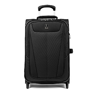 Travelpro Maxlite 5 Softside Expandable Upright 2 Wheel Luggage, Lightweight Suitcase, Men and Women, Black, Carry-On 22-Inch