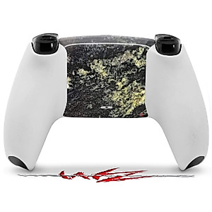 WraptorSkinz Skin Wrap compatible with Sony PS5 DualSense Controller Marble Granite 03 Black (CONTROLLER NOT INCLUDED)