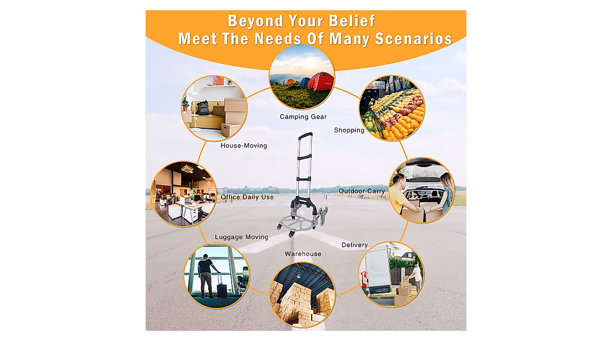 FUVLFAL Foldable Stair Climbing Cart – Heavy Duty Hand Truck