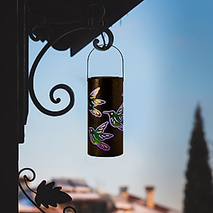 Outdoor Solar Lanterns, Waterproof Hanging Table Rattan Lights for Patio, Solar Nature Lantern Lamp with Edison Bulb for Pathway Garden Porch Yard Home Decor Black