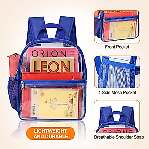 USPECLARE Clear Backpack for Stadium Approved 12×6×12, Water proof Clear Bag for Stadium Events and Concert Work Sport Event