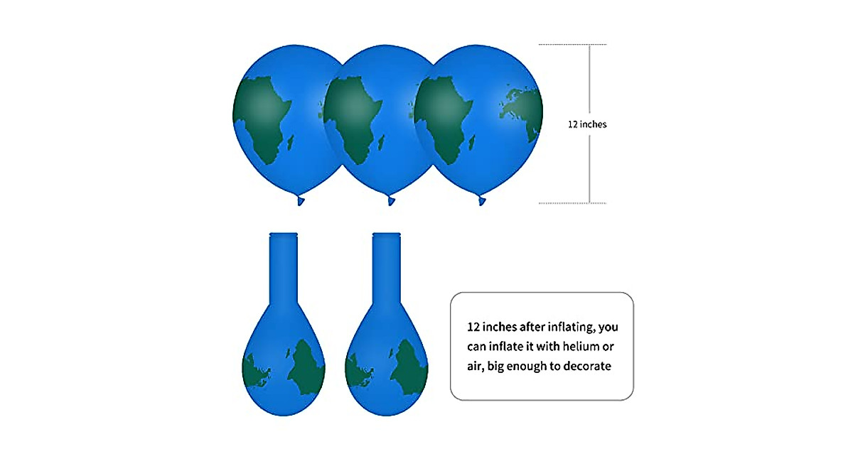 30 Pcs Earth Balloons for Parties | Globe Balloons for Earth Day