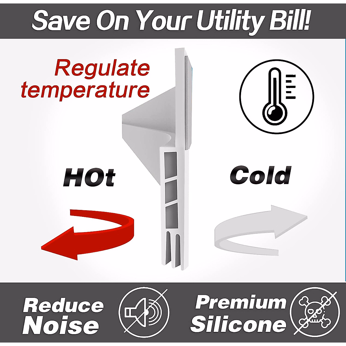 Suptikes 4 Pack Door Sweep,Door Draft Stopper with Strong Adhesive for Exterior&Interior Doors,Door Seal Used for Dust-Proof, Winter-Proof, Block Light and Noise,1.8" W x 37" L,White