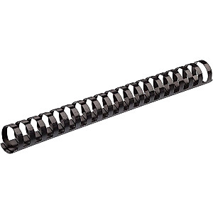 Fellowes Plastic Comb Binding Spines, 1 Inch Diameter, Black, 200 Sheets, 50 Pack (52328)
