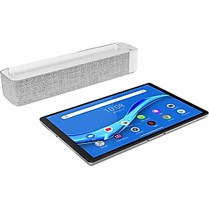 Lenovo Smart Tab M10 with Alexa Smart Dock 10.3" Tablet 128GB, Platinum Gray (Renewed)
