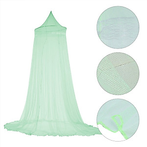 Bed Netting Elegant Ruffle Lace Bed Canopy for Little Princess Baby Children (Green)