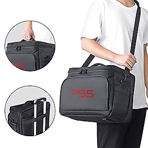 Liboer PS5 Case Storage Bag for PS5 for Play-Station 5 Controller Console Travel Carrying Case for Game Disc Gaming mice USB Cable Charger & Accessories